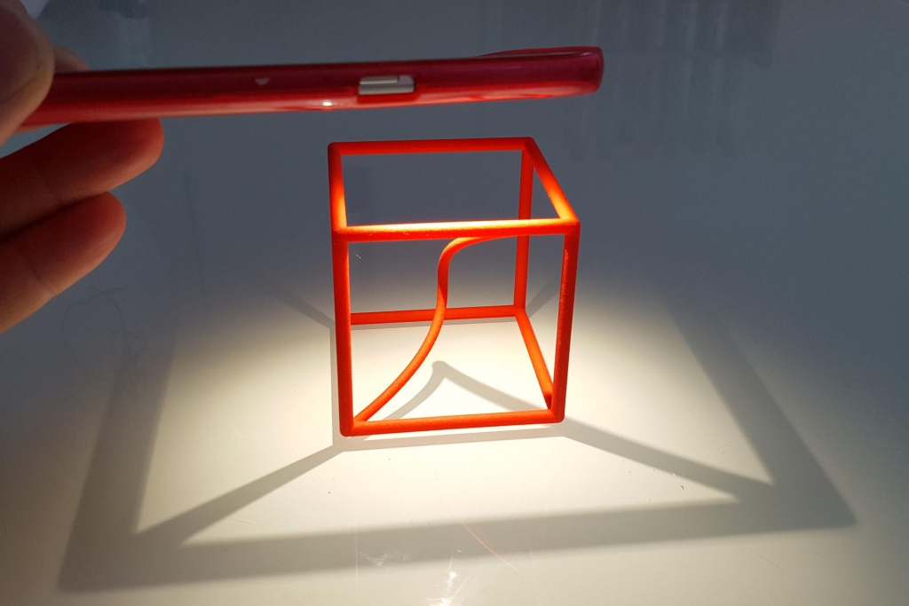 Space curve in a cube - a math model from Math-Sculpture.com ...